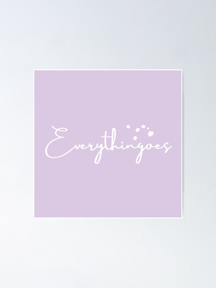 "Everythingoes RM mono purple" Poster for Sale by Wildlavander | Redbubble