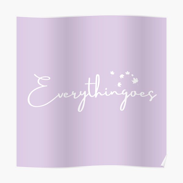 "Everythingoes RM mono purple" Poster for Sale by Wildlavander | Redbubble