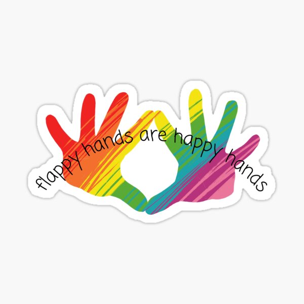 Flappy Hands Stickers | Redbubble