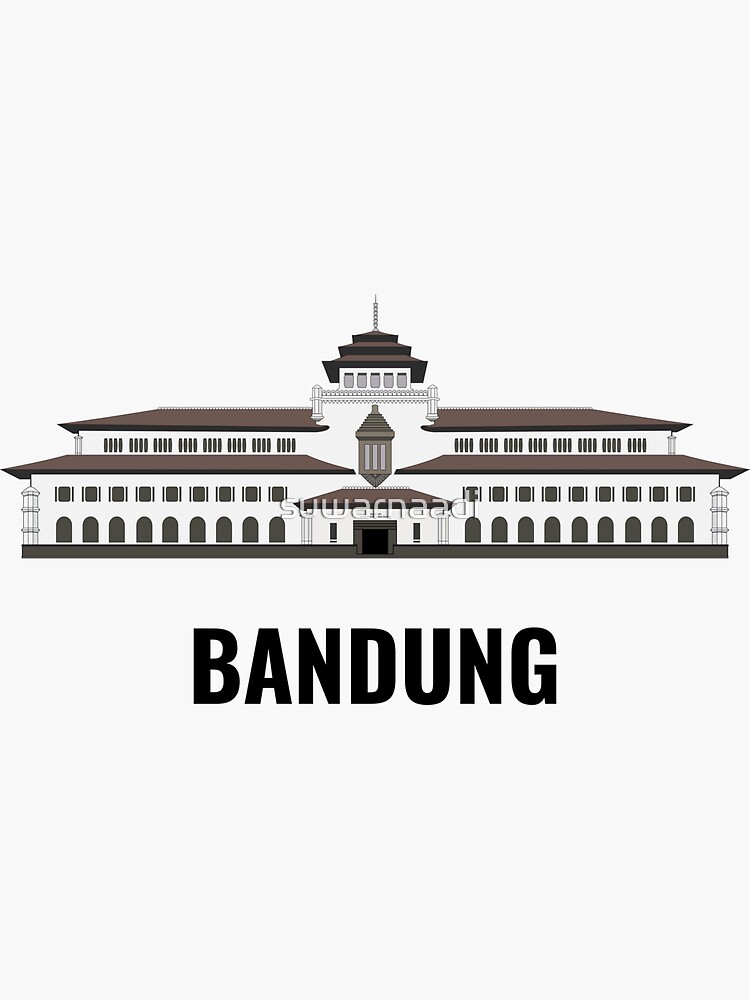 "Gedung Sate Bandung" Sticker by suwarnaadi | Redbubble