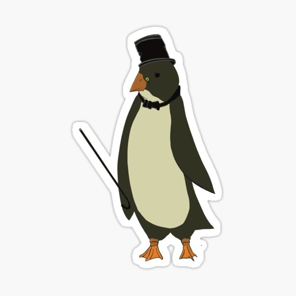 "Classy penguin " Sticker by Zachs-sketches | Redbubble