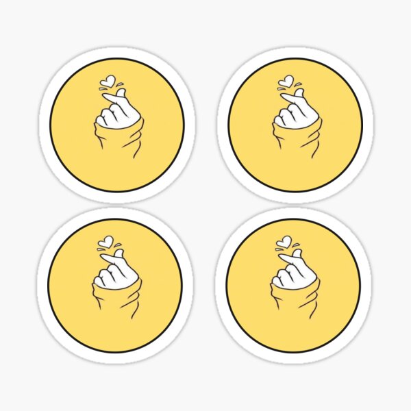 "Finger Love | Aesthetic | Yellow " Sticker by VintagePrada | Redbubble