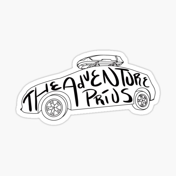 "The Adventure Prius" Sticker by Maggzter | Redbubble