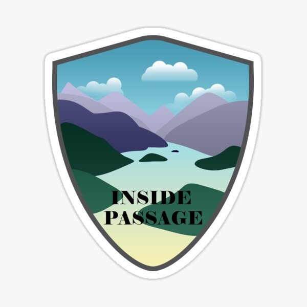 "Inside Passage Alaskan Sticker" Sticker for Sale by JDQuesnel | Redbubble