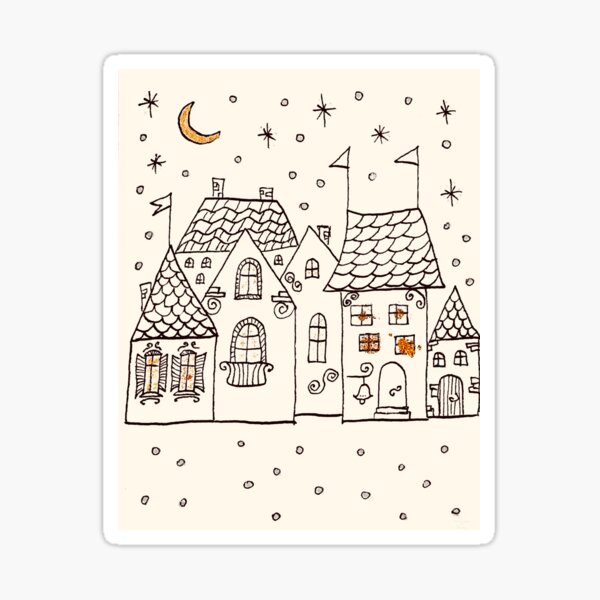 "Town" Sticker for Sale by jolkast | Redbubble