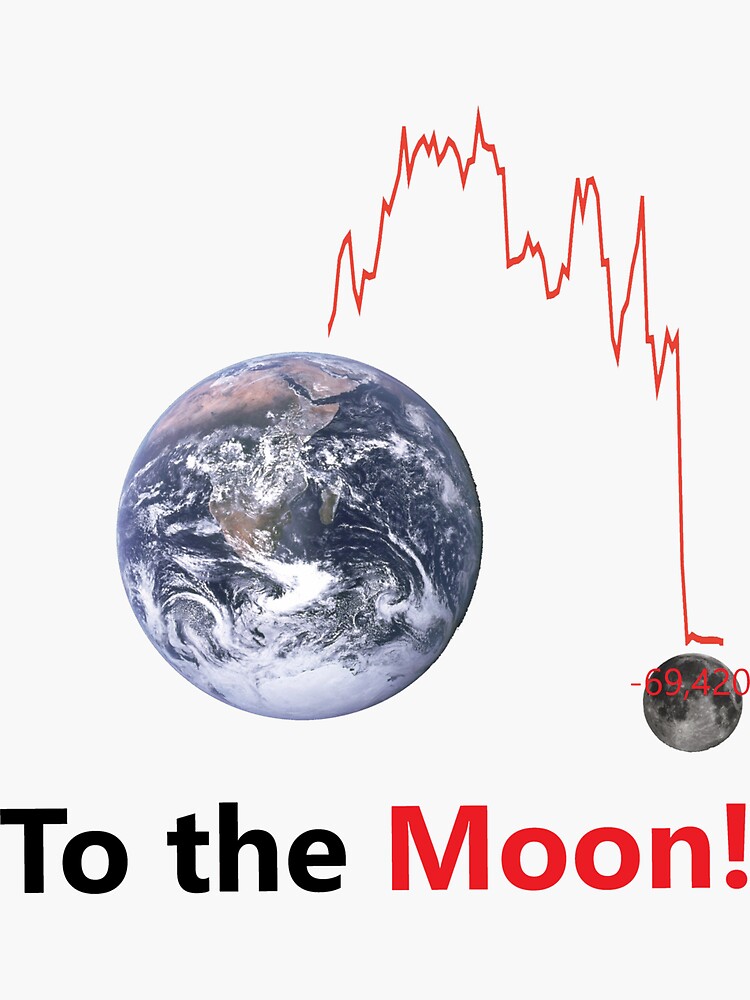 "GME to the Moon meme" Sticker by TrizzTRD | Redbubble