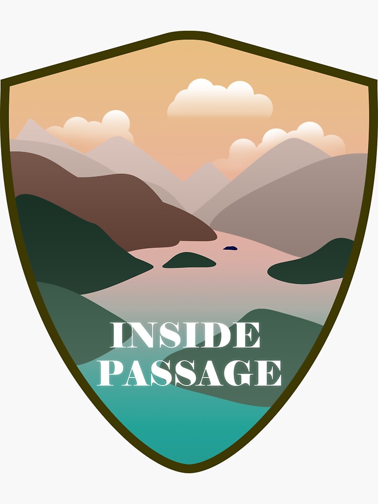 "Inside Passage Alaskan Sticker" Sticker for Sale by JDQuesnel | Redbubble