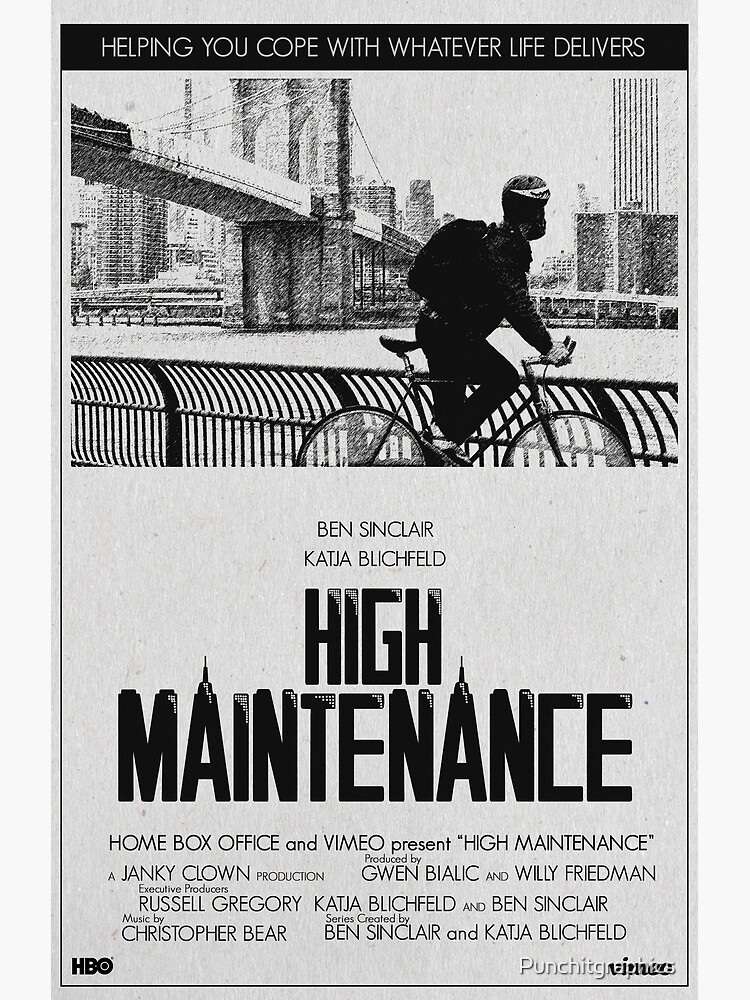 "High Maintenance "The Guy" Artwork" Poster for Sale by Punchitgraphics ...