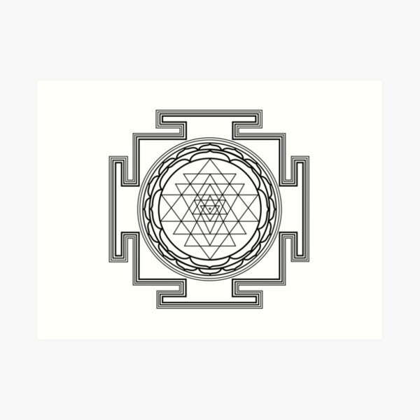 "Sri Yantra line" Art Print for Sale by MilanSensiart | Redbubble