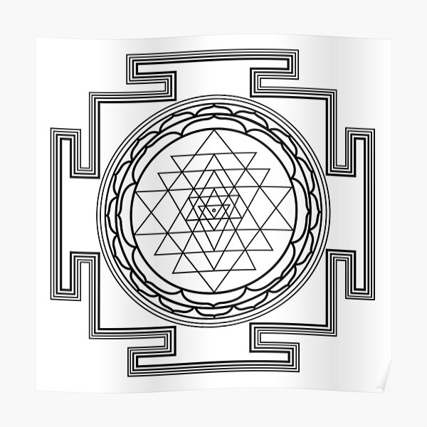"Sri Yantra line" Poster for Sale by MilanSensiart | Redbubble