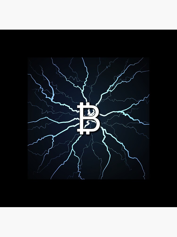 "Bitcoin Lightning Bolt" Sticker for Sale by Zaarshams | Redbubble