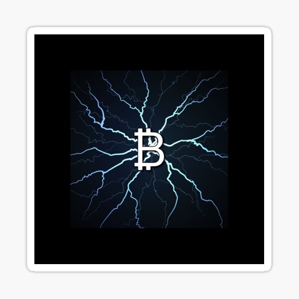 "Bitcoin Lightning Bolt" Sticker for Sale by Zaarshams | Redbubble
