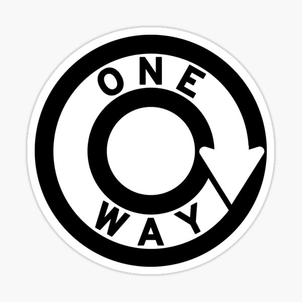 "ONE WAY (down v1)" Sticker for Sale by Tree45 | Redbubble