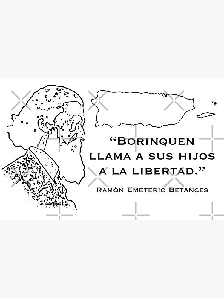 Lámina metálica for Sale con la obra «Ramon Emeterio Betances - Frase ...