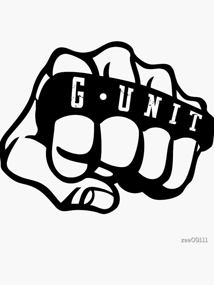 "G Unit Knuckle Dusters Black Edition" Sticker for Sale by zee09111 ...