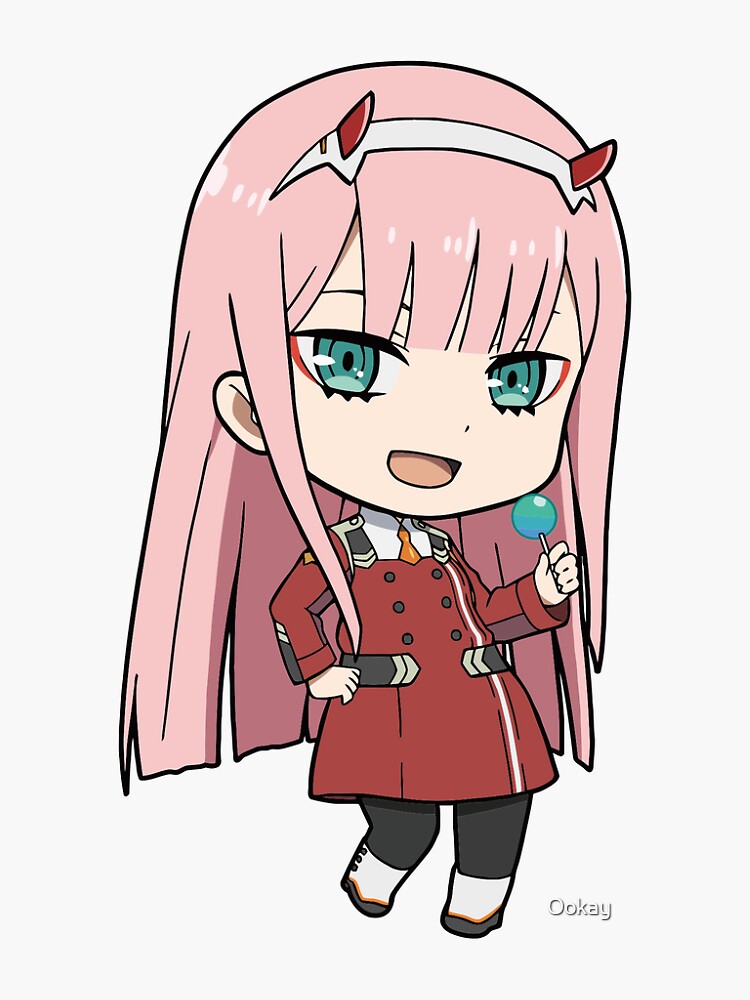 "Zero Two Chibi" Sticker for Sale by Ookay | Redbubble