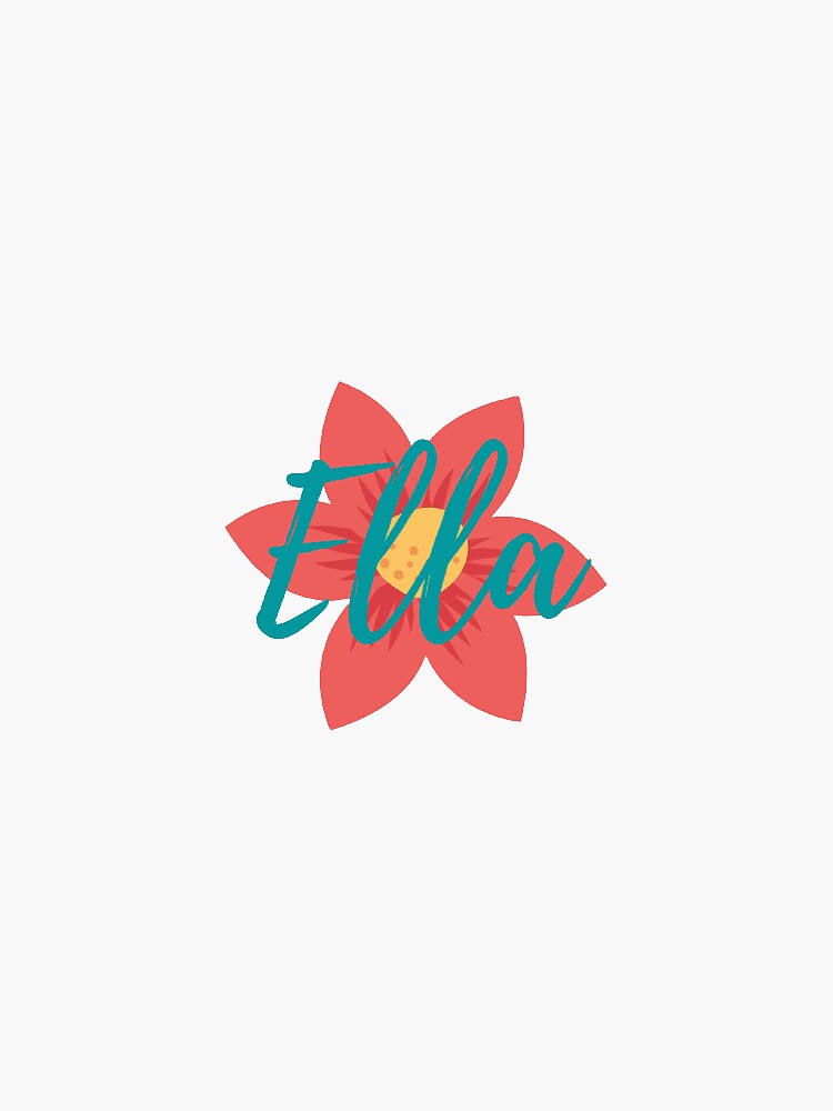 "Ella name" Sticker for Sale by H-theballerina | Redbubble