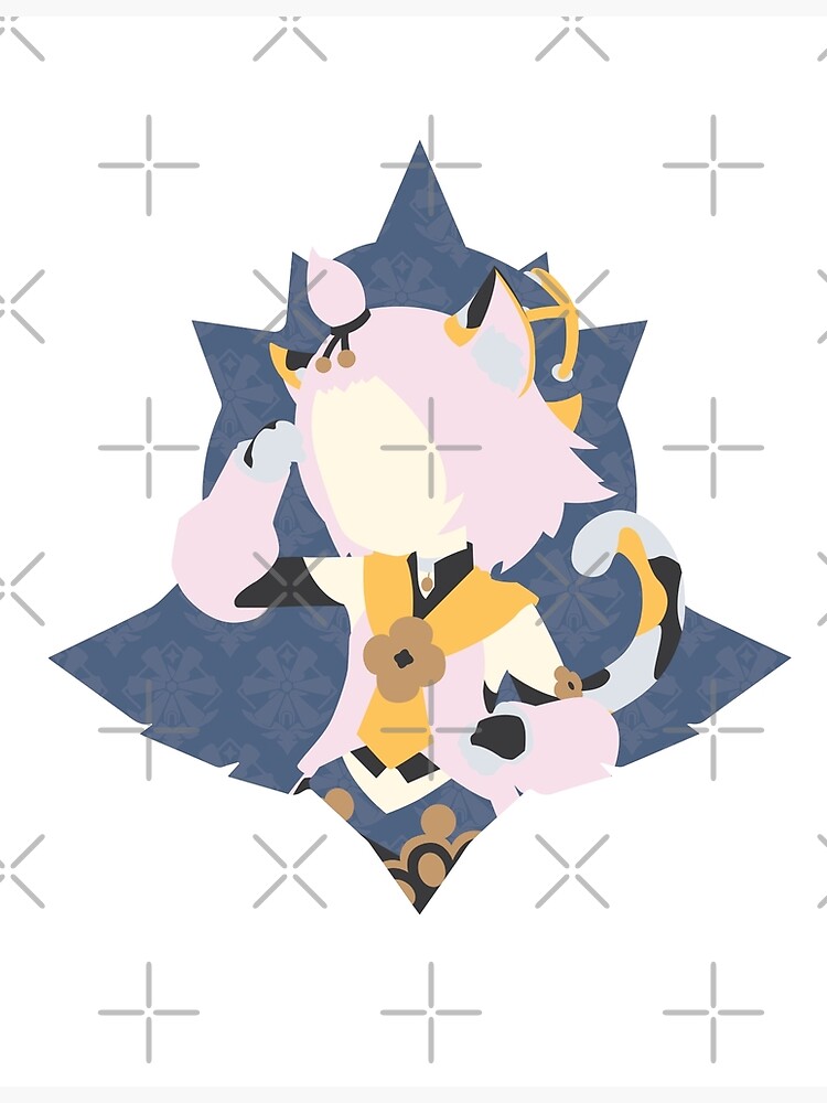 "Genshin Impact Diona Minimalism" Art Print by LonelyPolygon | Redbubble