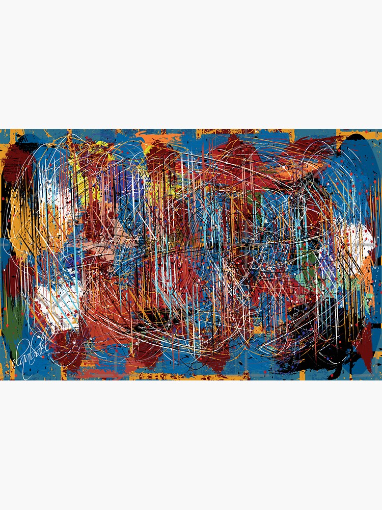 "Modern rectilinear colorful abstract art" Sticker for Sale by Delqabel ...