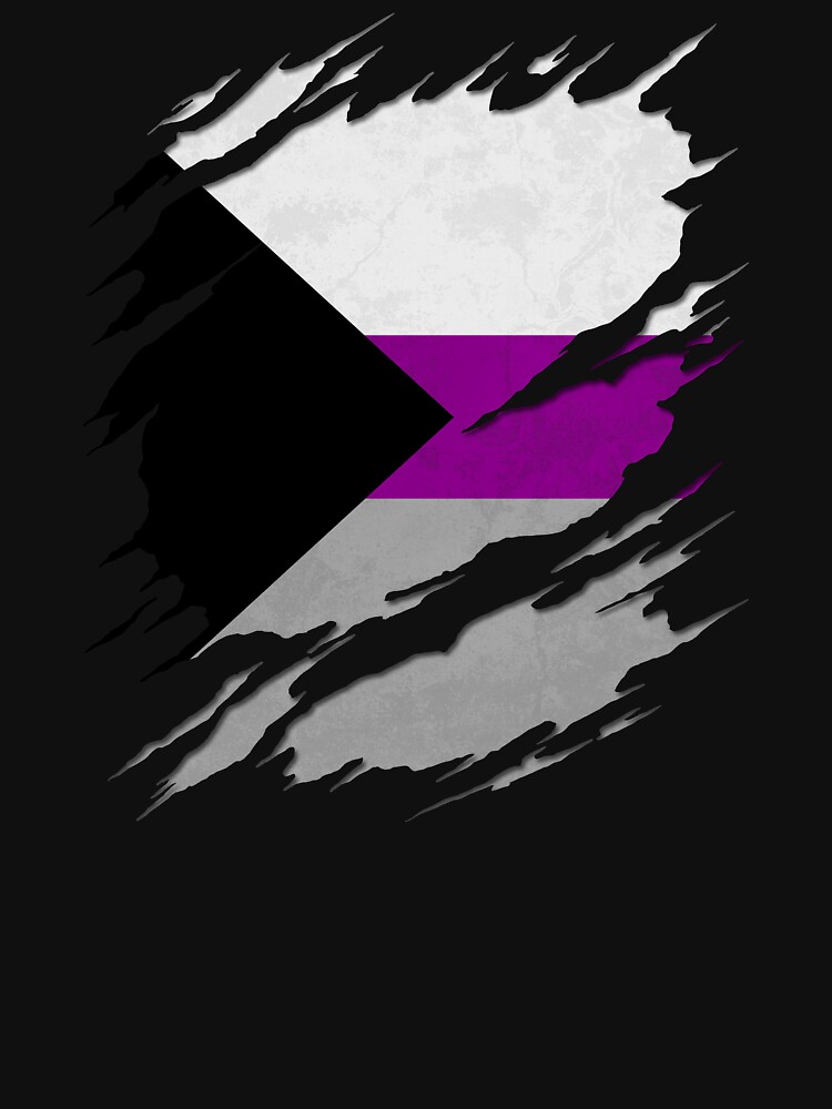 Demisexual Pride Flag Ripped Reveal T Shirt For Sale By Valador
