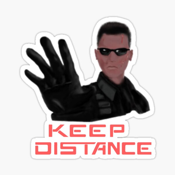 "Keep Distance" Sticker for Sale by TheSketchMan | Redbubble
