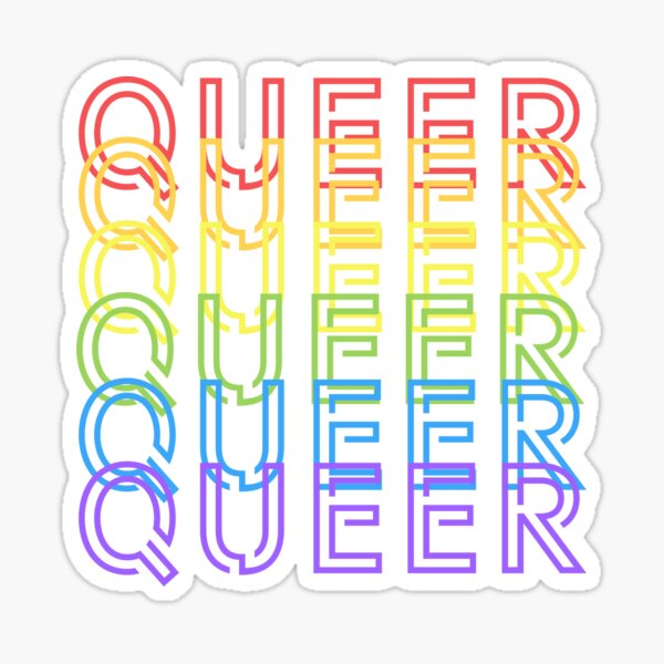 "QUEER" Sticker by Critters-Corner | Redbubble