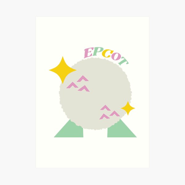 "EPCOT Cute Pastel" Art Print for Sale by turkaylegs | Redbubble