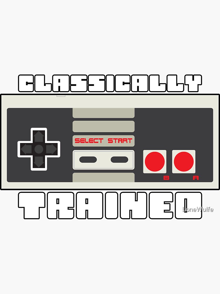 "Classically Trained Retro Controller" Sticker for Sale by LoneWulfe ...