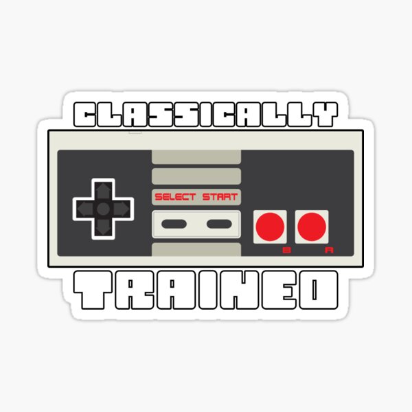 "Classically Trained Retro Controller" Sticker for Sale by LoneWulfe ...