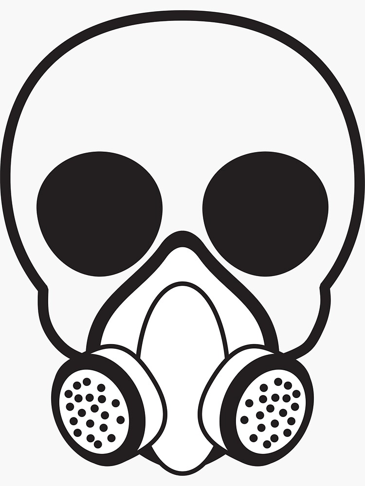 "skull paint mask" Sticker for Sale by JaMatt1983 | Redbubble