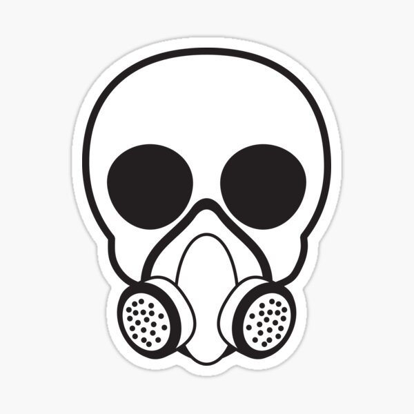 "skull paint mask" Sticker for Sale by JaMatt1983 | Redbubble