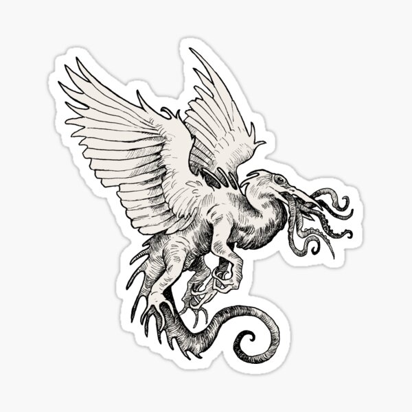 "Snallygaster" Sticker for Sale by Ronja-L-art | Redbubble