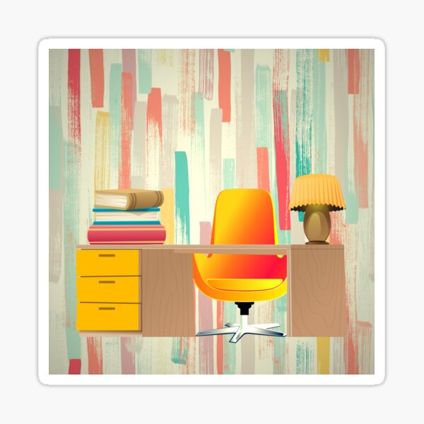 "Study Desk" Sticker for Sale by Axi35 | Redbubble