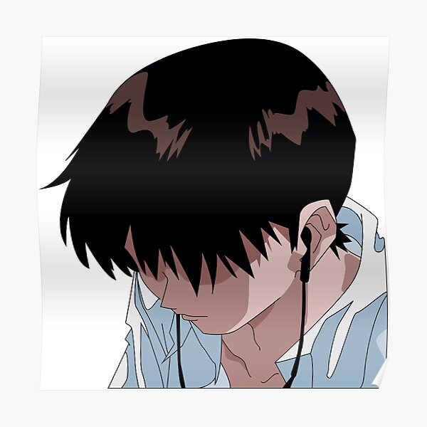 "Sad Shinji Evangelion" Poster for Sale by Migi-Desu | Redbubble