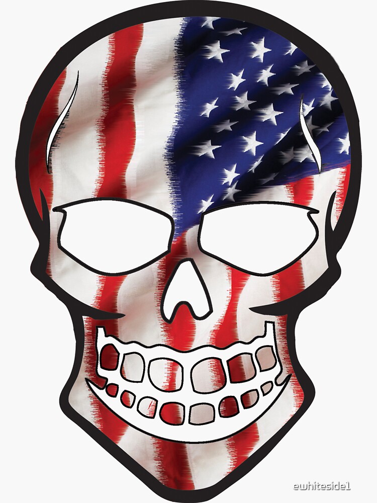 "'Murica! (Wavy)" Sticker by ewhiteside1 | Redbubble