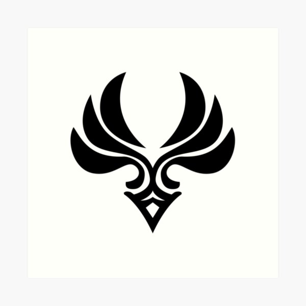 "Genshin Impact - Anemo Black Symbol" Art Print for Sale by jumpercat ...