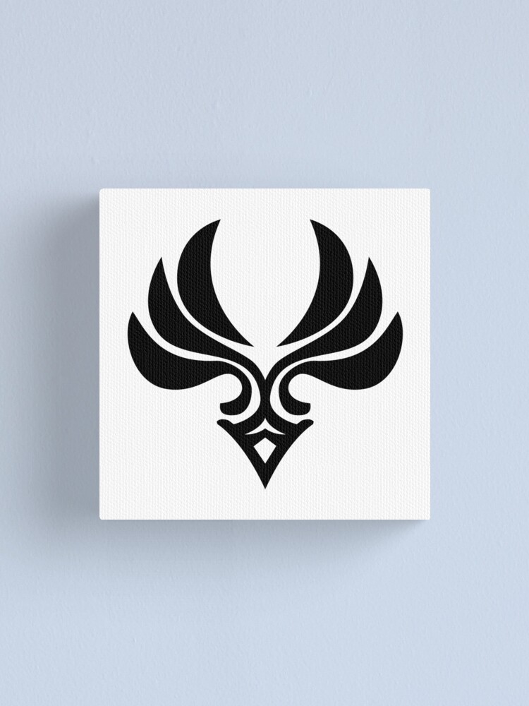"Genshin Impact - Anemo Black Symbol" Canvas Print for Sale by ...