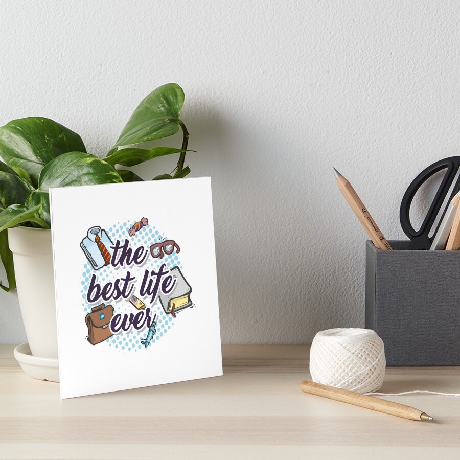 "The best life ever" Sticker by JWREGALOS | Redbubble