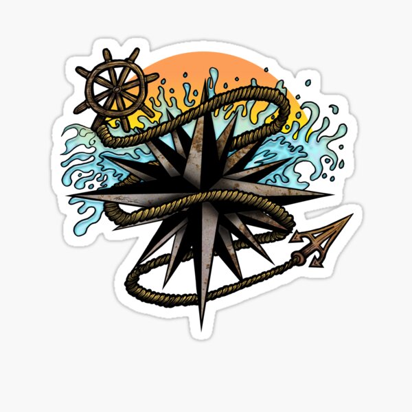 "Nautical Splash" Sticker by Adamzworld | Redbubble