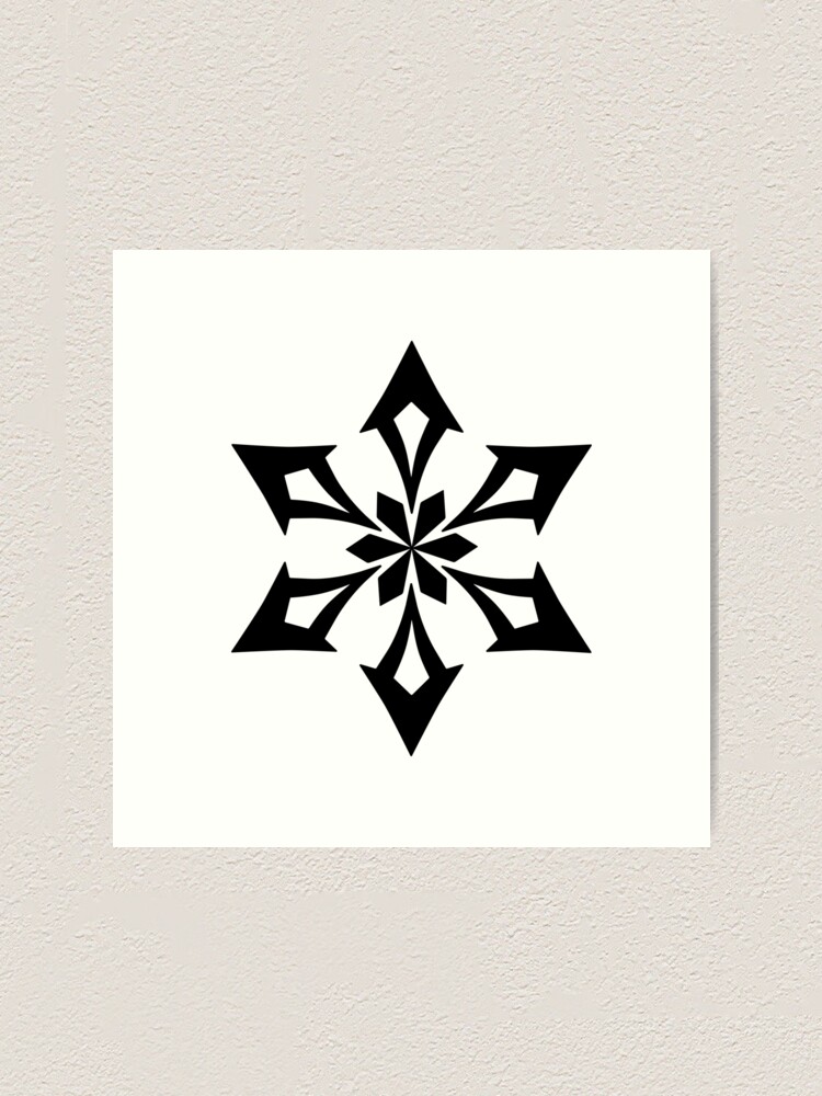 "Genshin Impact - Cryo Black Symbol" Art Print for Sale by jumpercat ...