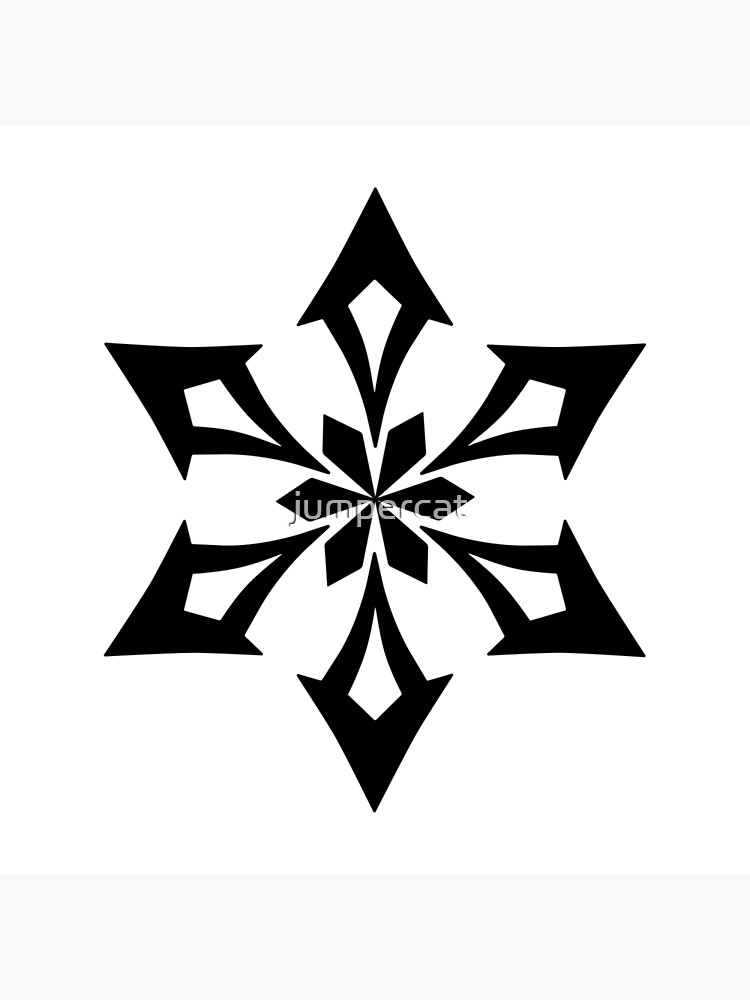 "Genshin Impact - Cryo Black Symbol" Art Print by jumpercat | Redbubble