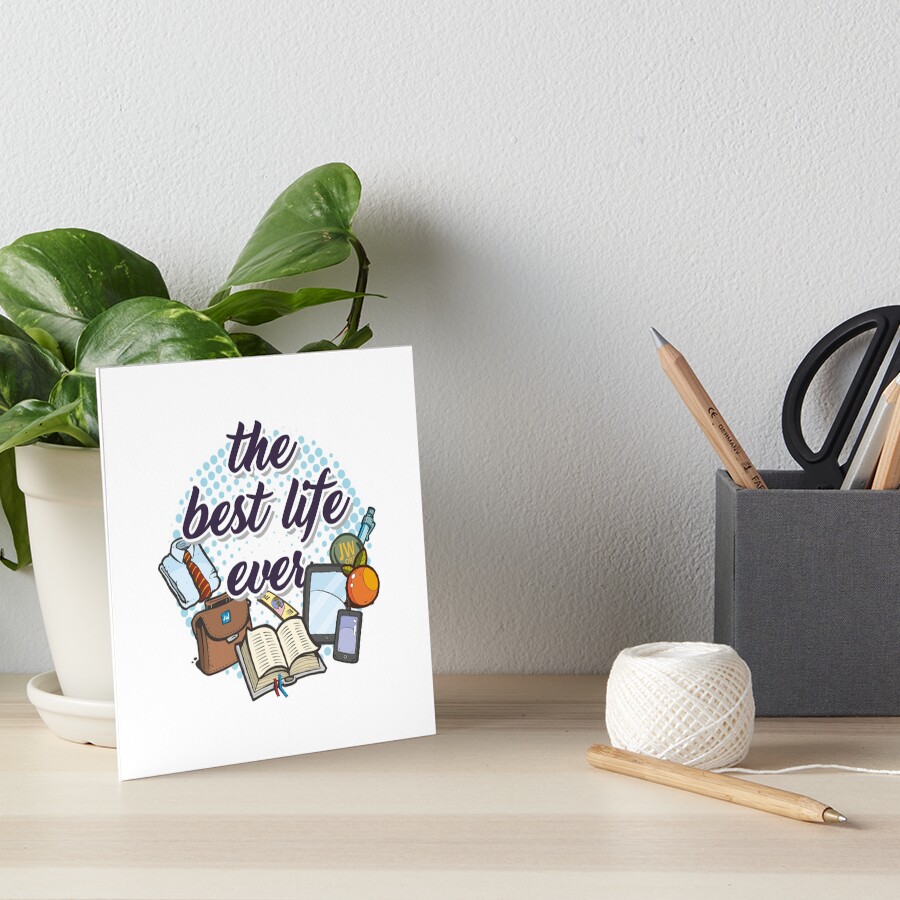 "The best life ever" Sticker by JWREGALOS | Redbubble