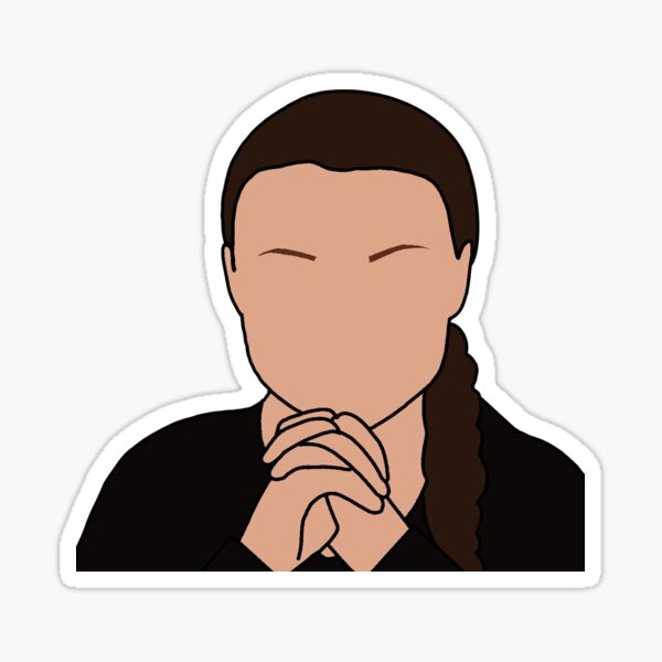 "Greta Thunberg" Sticker by eva-aestheticcc | Redbubble