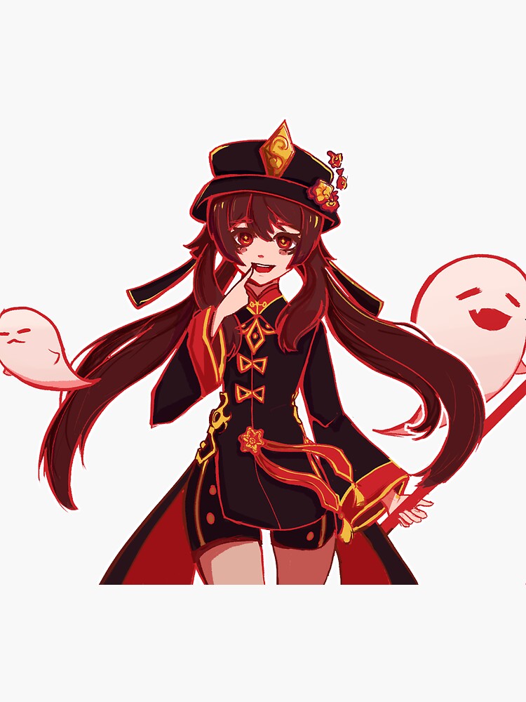 "Hu Tao Sticker Clear Background Genshin Impact" Sticker for Sale by ...