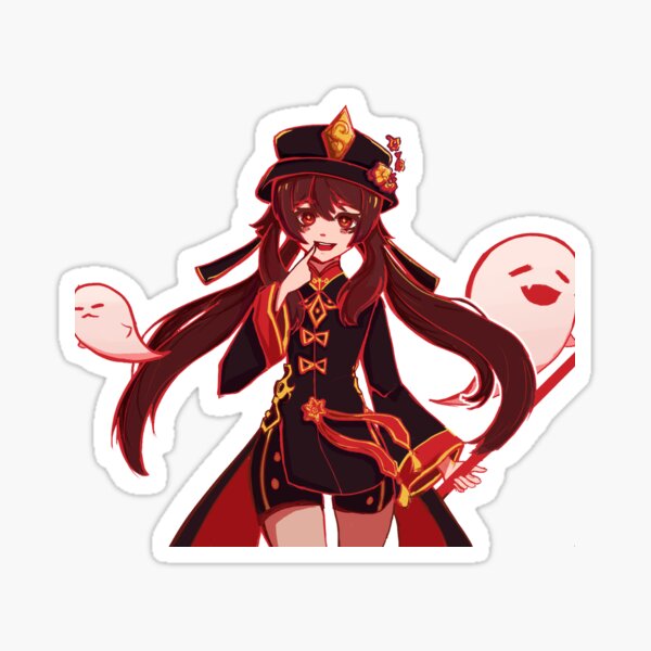 "Hu Tao Sticker Clear Background Genshin Impact" Sticker for Sale by ...