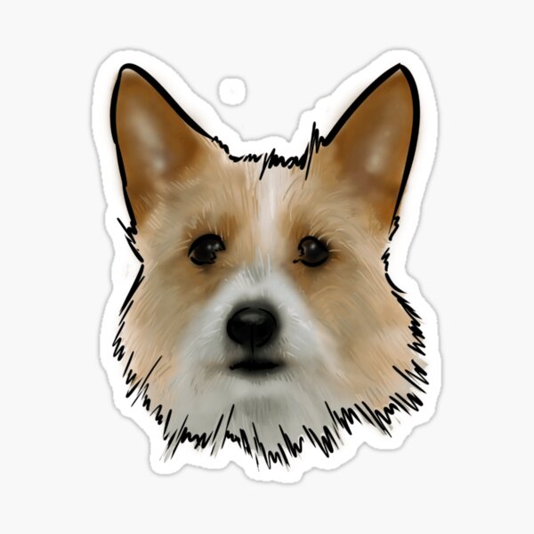 " Dog Corona Mask Animal Covid Welsh Corgi Face" Sticker by Lisa-Shop ...
