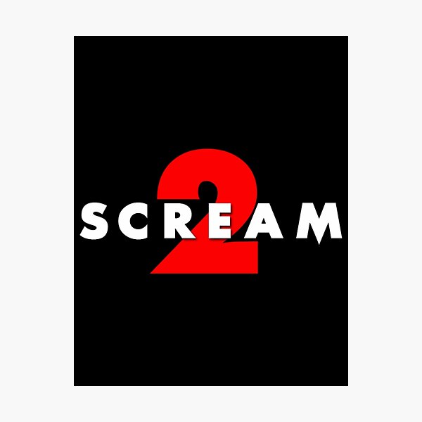 "Scream 2 horror movie logo slasher 90s film " Photographic Print by ...