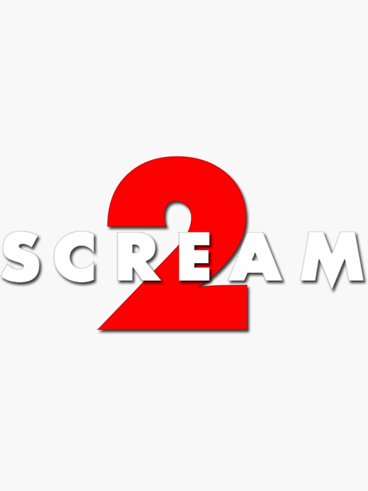"Scream 2 horror movie logo slasher 90s film " Sticker for Sale by ...