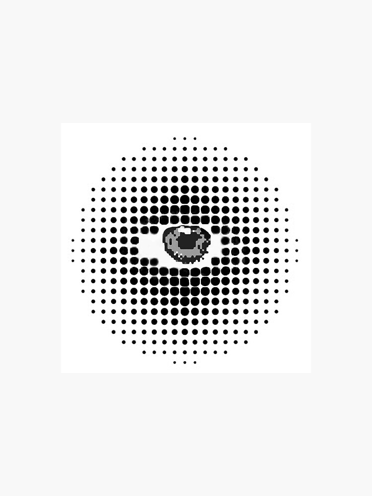 "Dot Matrix Eye" Sticker by BodyandSkull | Redbubble