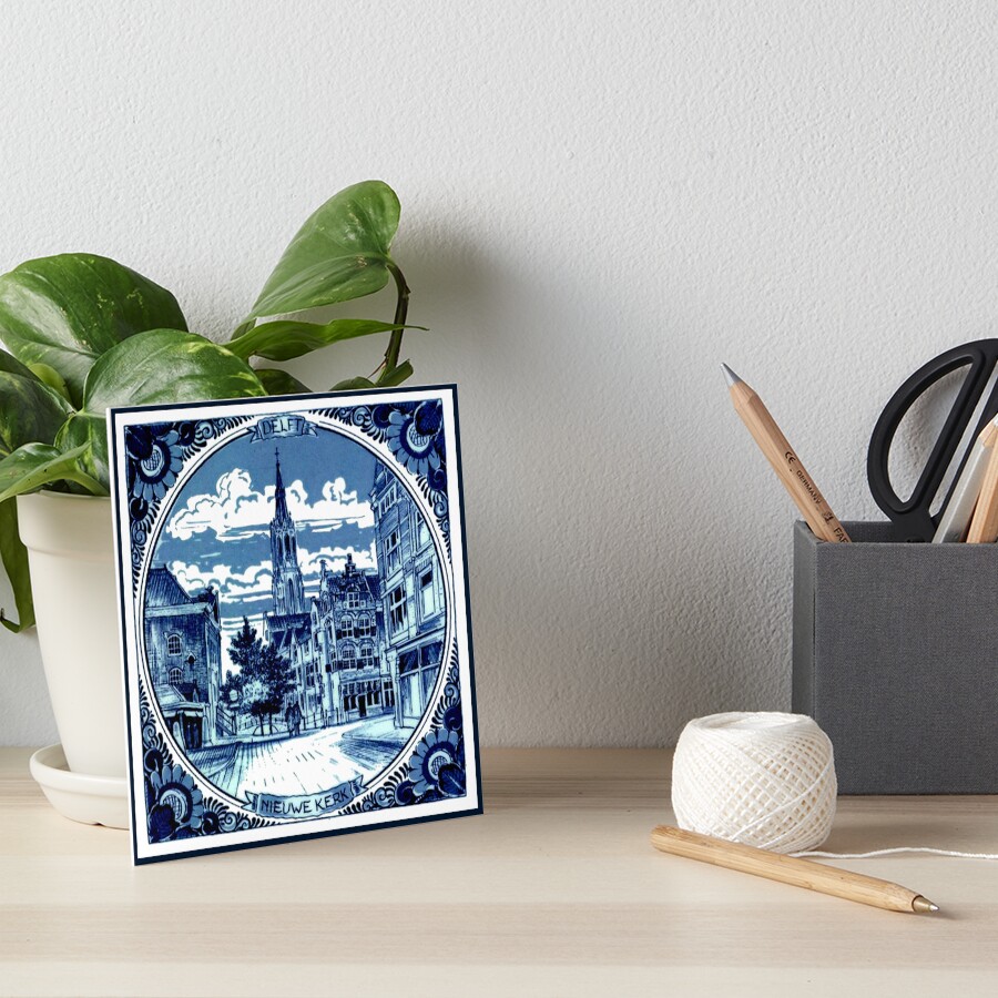 " DUTCH BLUE DELFT : Vintage Buildings and Streets in Amsterdam Print ...